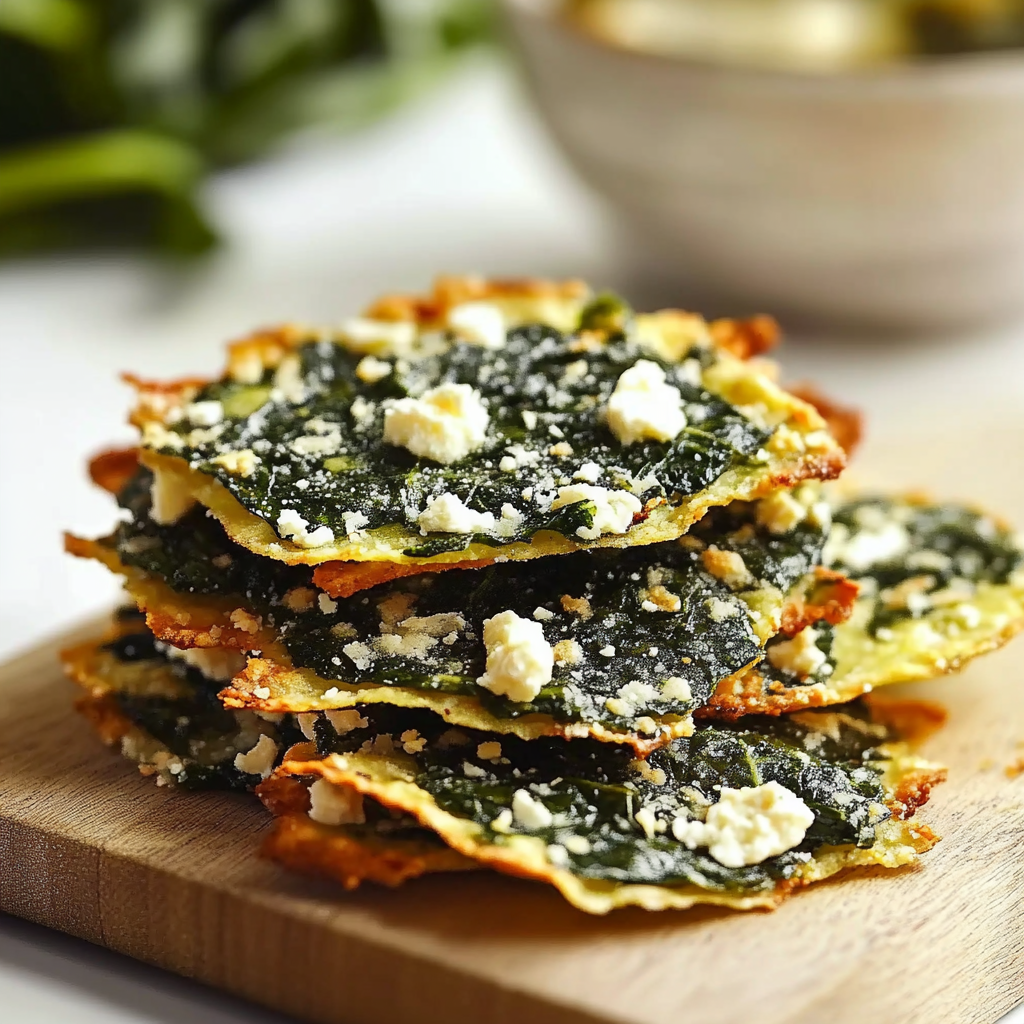 Mediterranean Spinach and Feta Crisps
