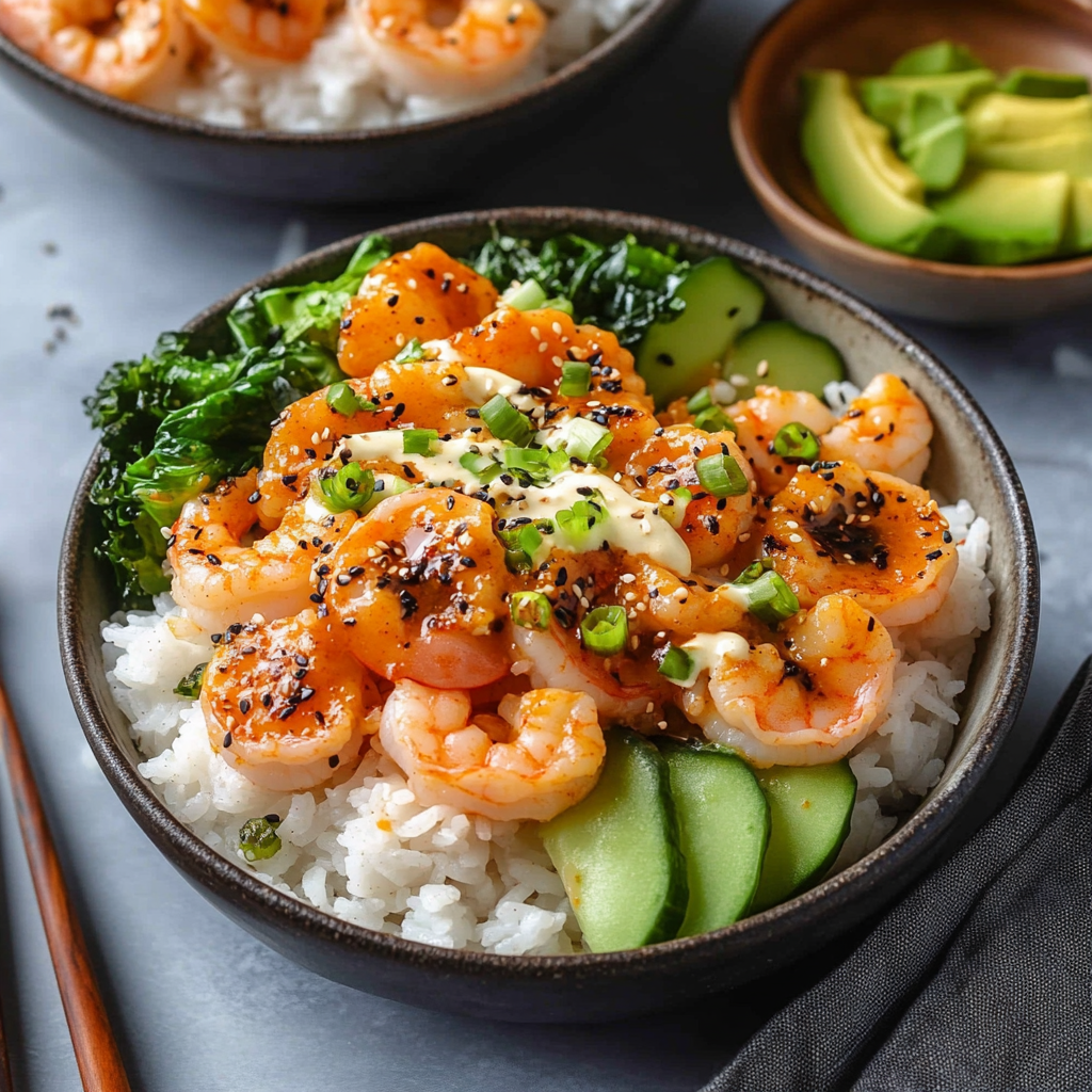 Shrimp Rice Bowls with Spicy Mayo – Fresh, Flavorful & Satisfying