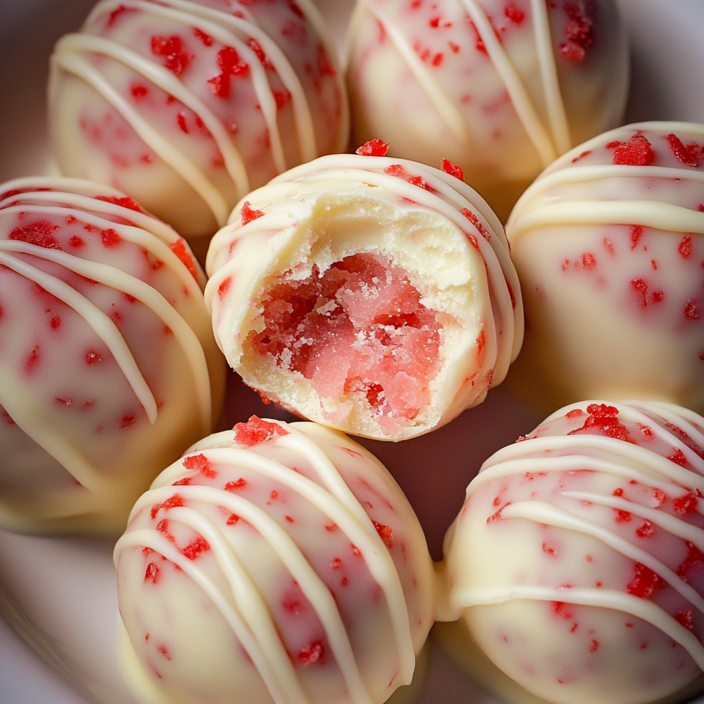 White Chocolate Strawberry Truffles – Sweet & Creamy Treats