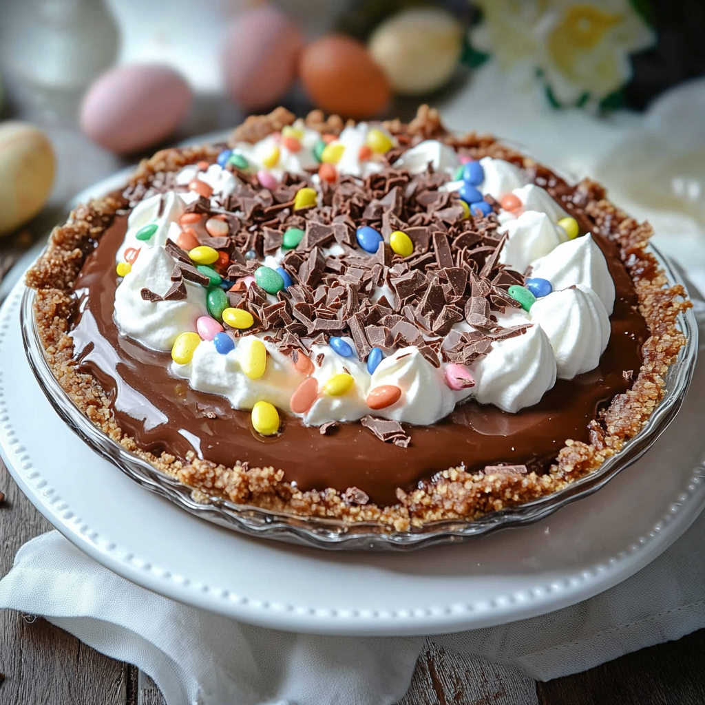 No-Bake Easter Chocolate Pie