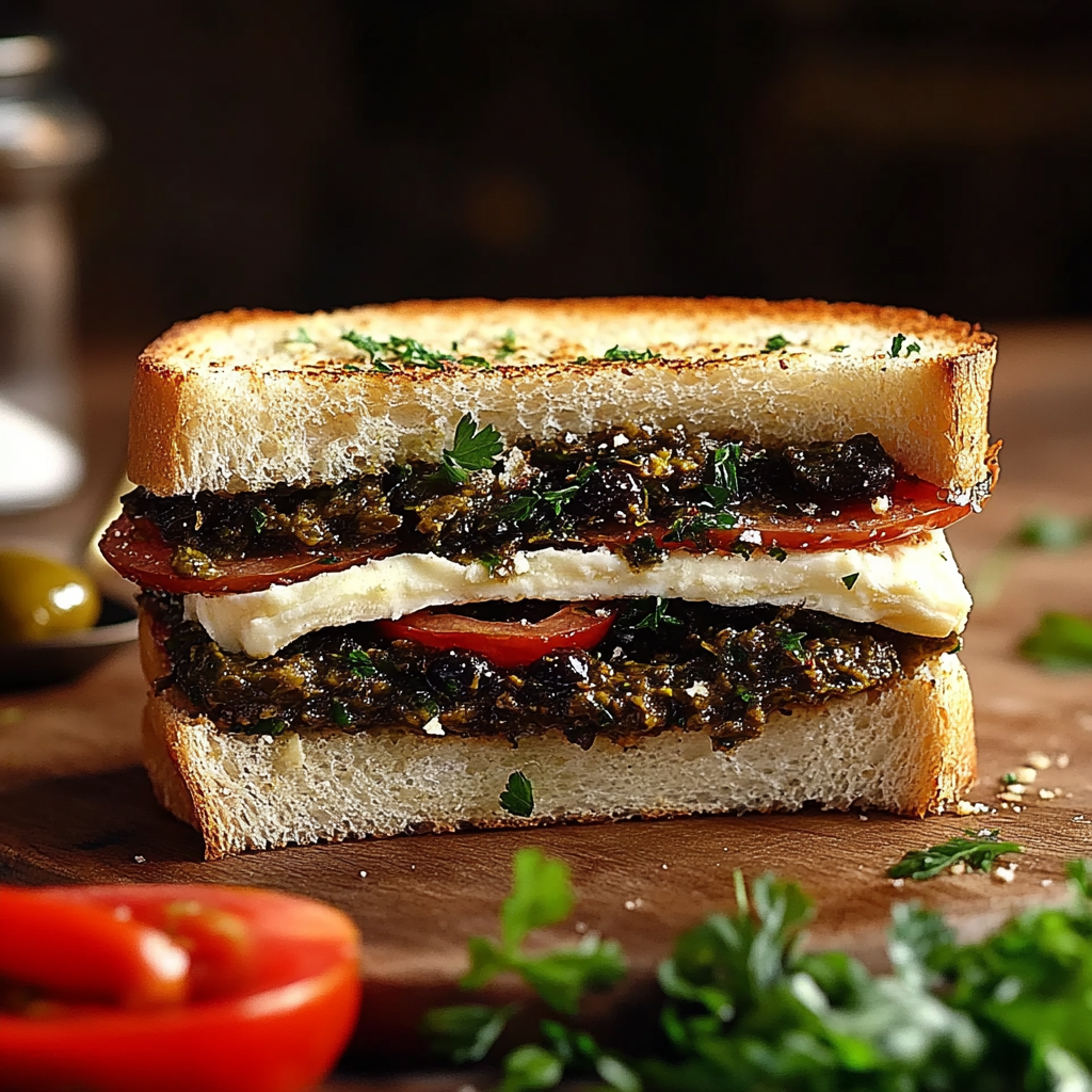 Olive Tapenade & Goat Cheese Sandwich