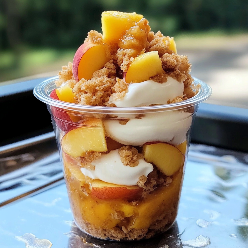 Classic Peach Cobbler Parfait
