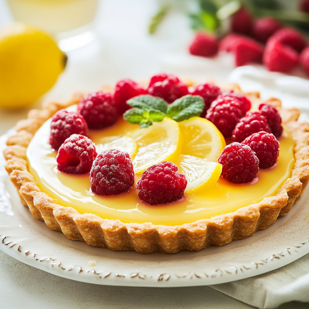 Mother's Day Raspberry Lemon Tart